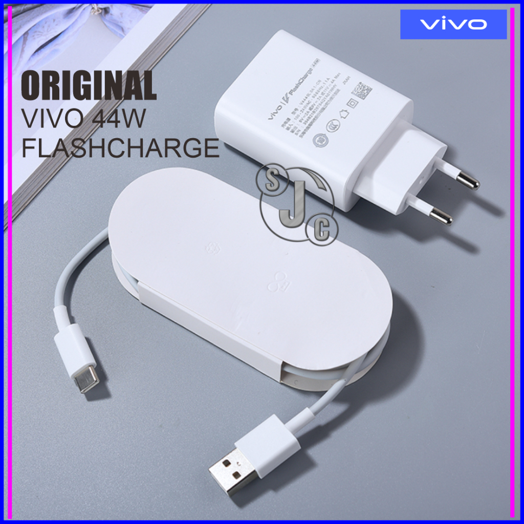 44w CHARGER VIVO FLASH CHARGER TYPE C FAST CHARGING ORIGINAL | Shopee Philippines