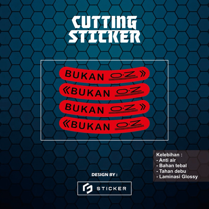 Sticker Rim Not OZ | On SHOPEE | For Car Motorcycles | Outdoor ...