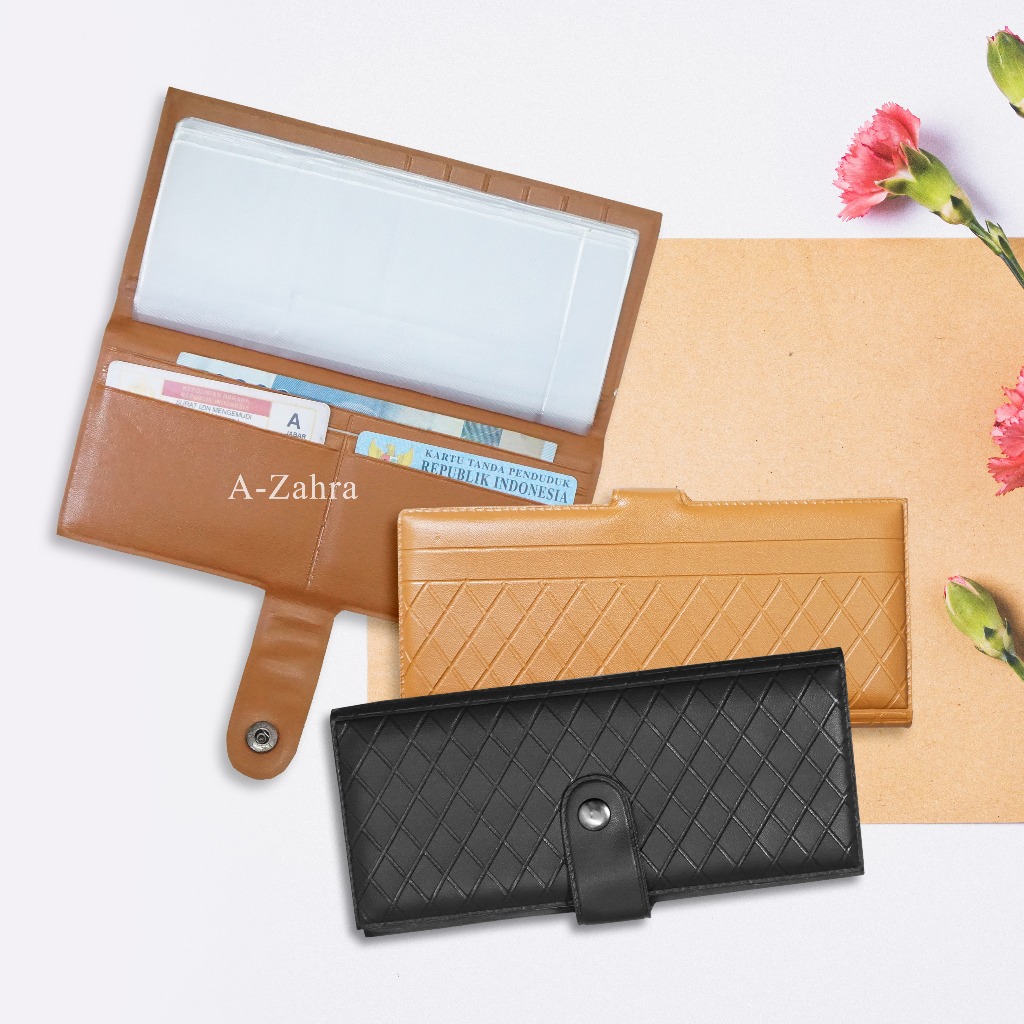 A-zahra 046 Plaid Long Button Wallet/BUDGETING Wallet/Financial Wallet ...