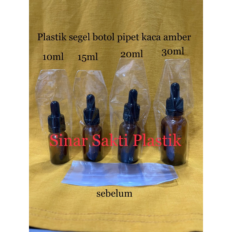 Plastic shrink seal amber glass pipette bottle 10ml 15ml 20ml 30ml top ...