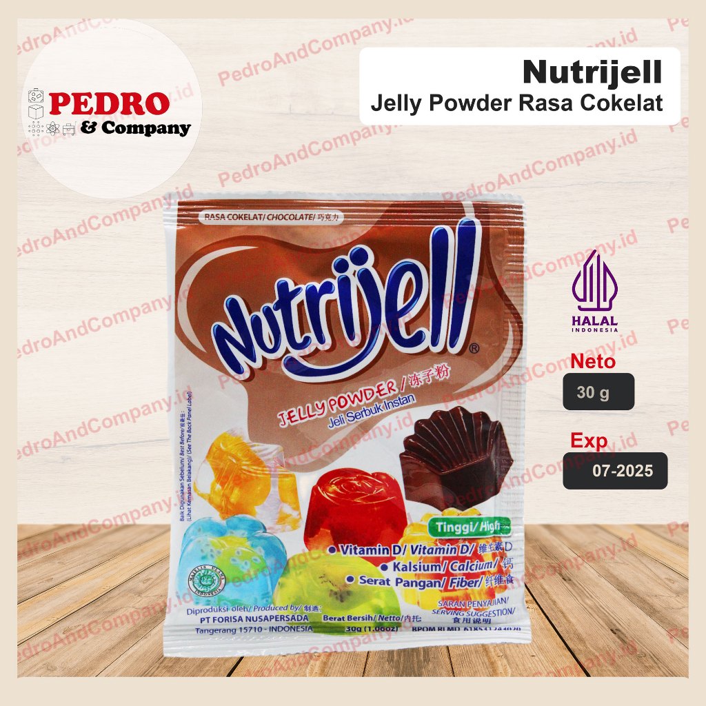 Nutrijell jelly powder pudding chocolate flavored powder 15 grams ...