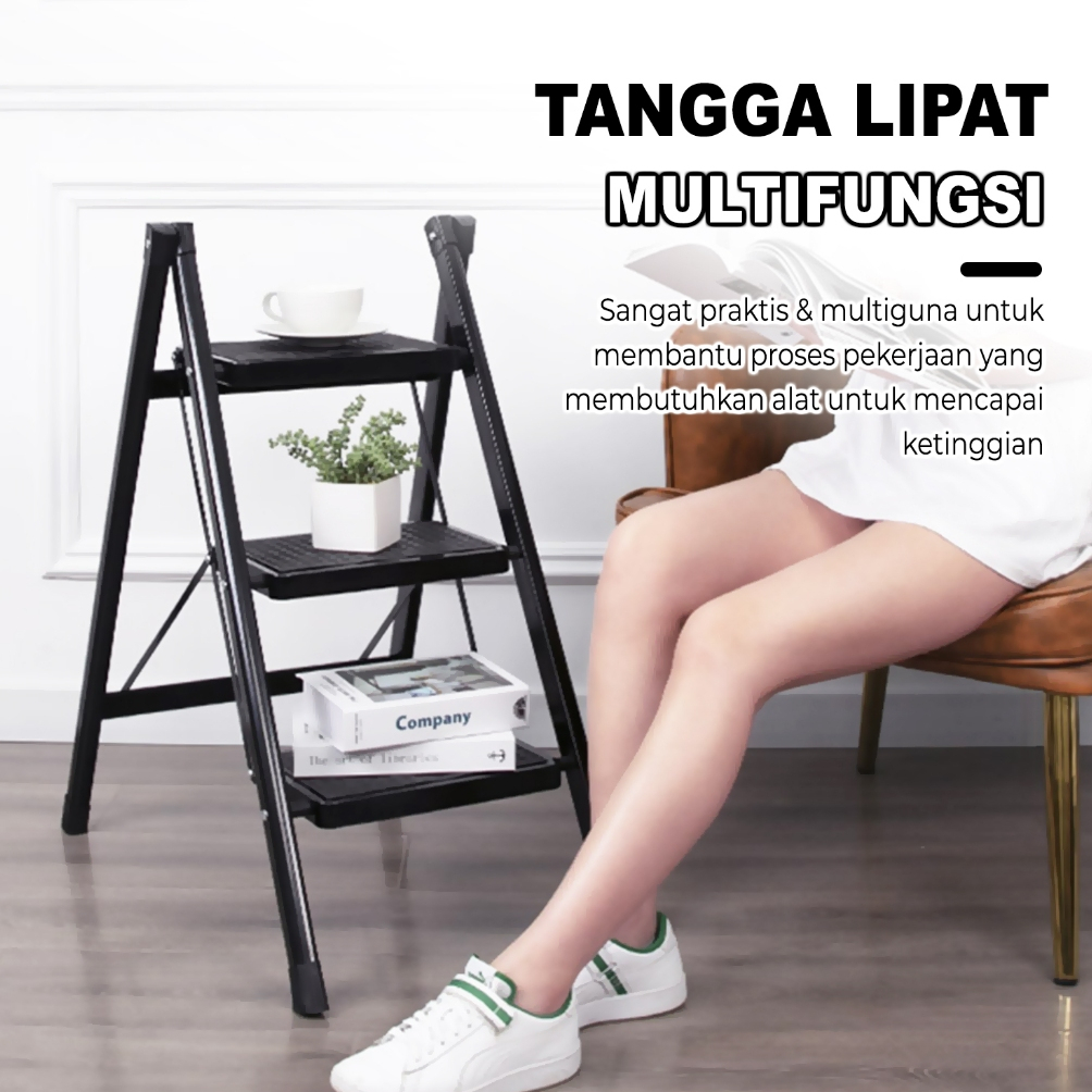 Iron Folding Ladder 3 Layer Folding Ladder Multipurpose Folding Ladder ...