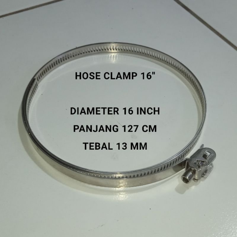 HOSE CLAMP STAINLESS 16" CLAMP 16 INCH FOR TOWER POLE MARINE ANTENNA ...