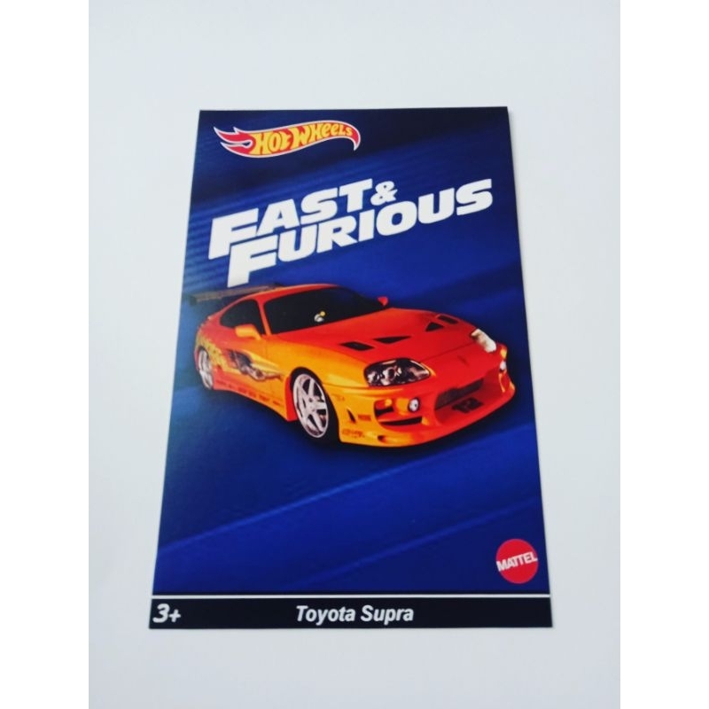 Custom Hot Wheels Fast Furious Toyota Supra Card | Shopee Philippines