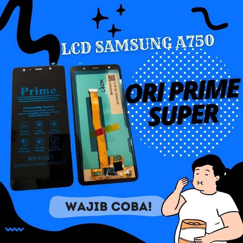 Lcd+touchscreen SAMSUNG OLED A750/A7 2018 ORI PRIME SUPER OPS | Shopee Philippines