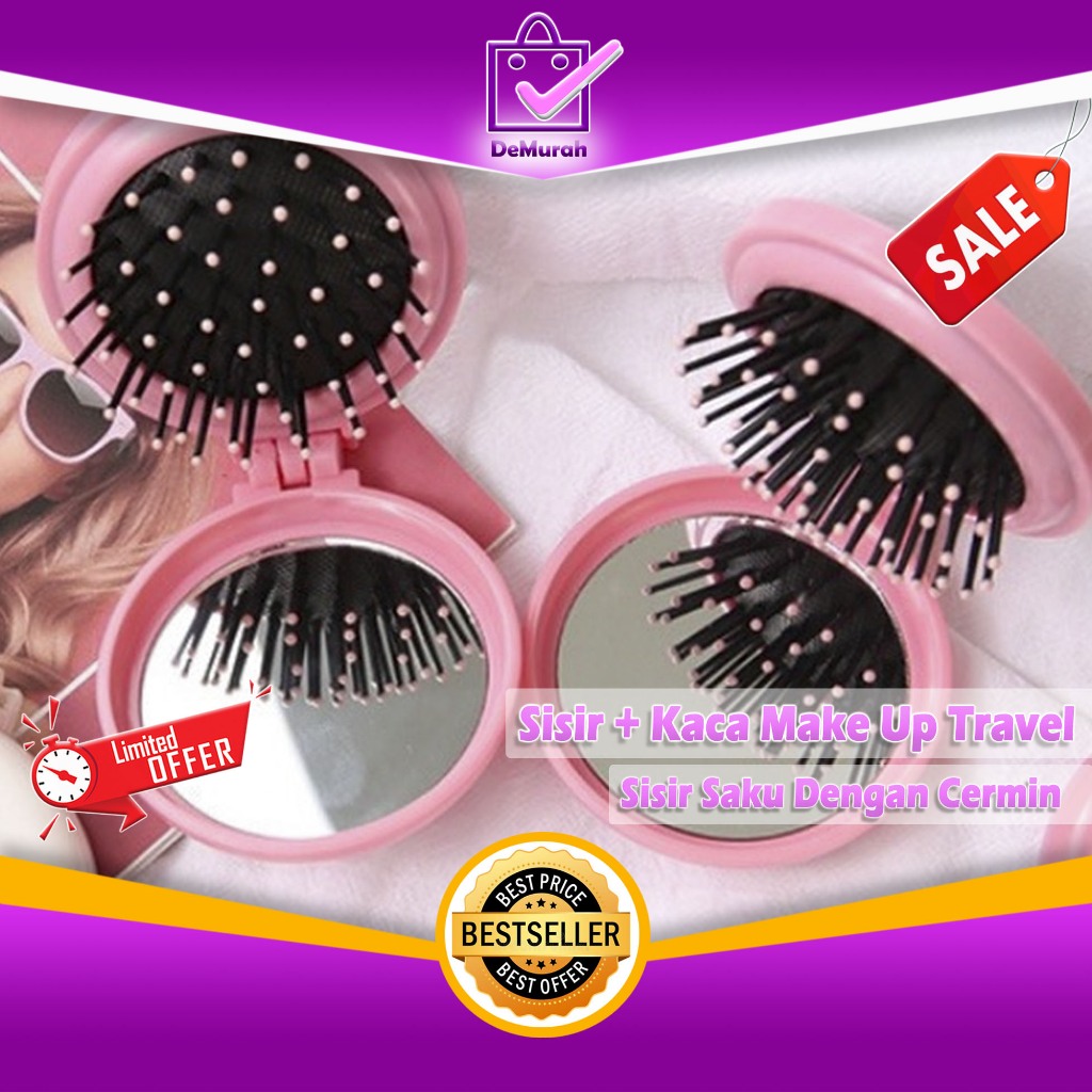 Comb + Travel Make Up Mirror - Pocket Comb With Cute Mirror A001 | Shopee Philippines