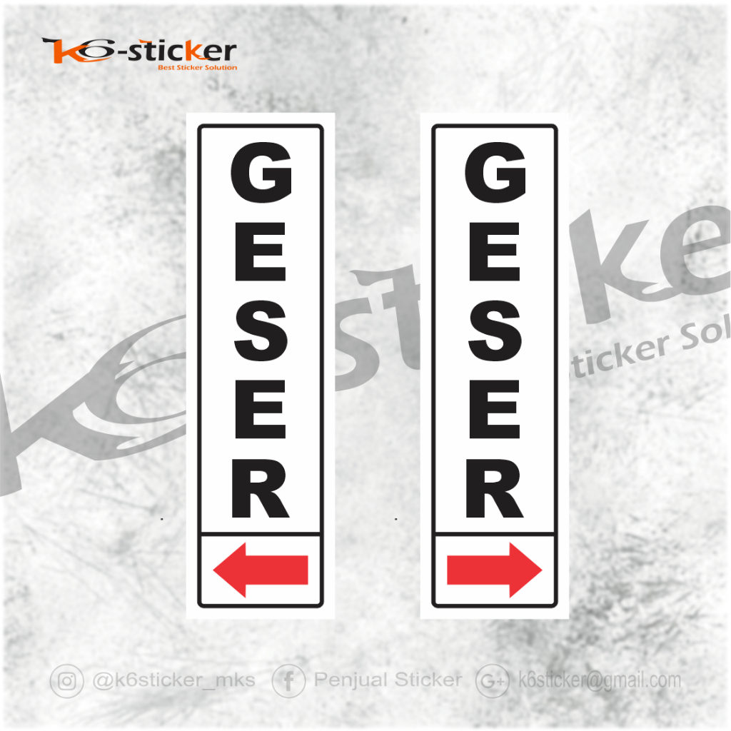 Sliding Door Marking Label Sticker Sliding Door Sign Sticker 17 x 5 cm ...