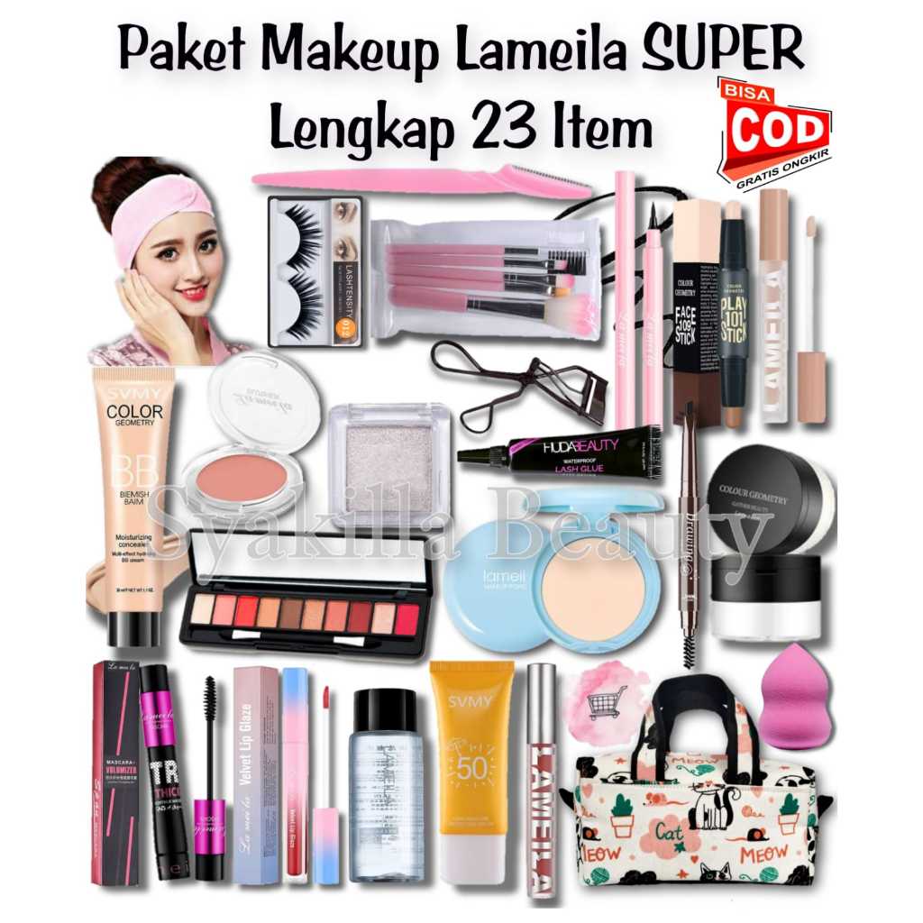 Lameila Super Makeup Package Complete Variant 23 Items/Complete ...