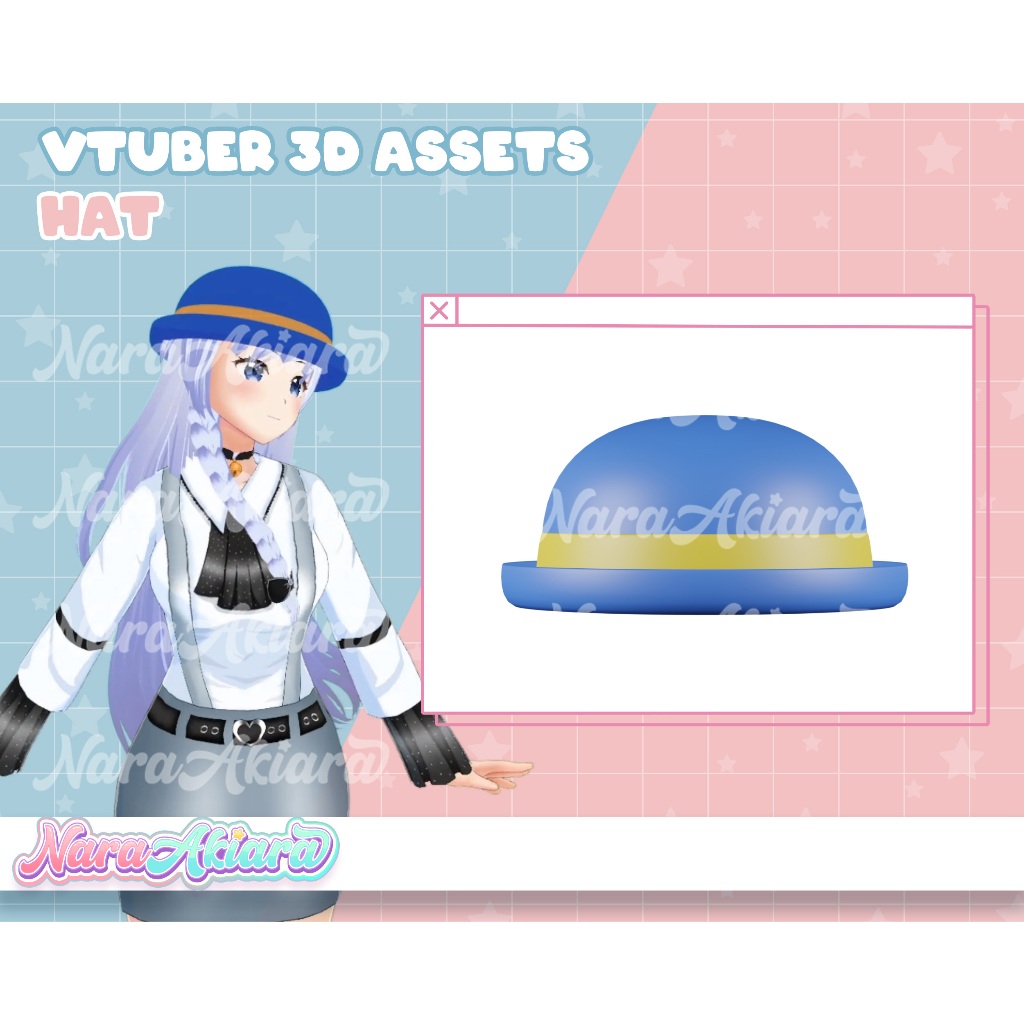 Trendy 3D Hat Designs for Your Vtuber Characters, Vtuber Hat Designs ...
