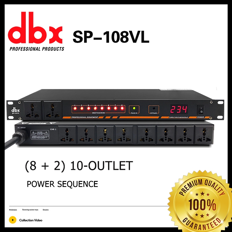 Dbx SP-108VL Power Controller 10 outlet Rack Mount Power Sequence ...