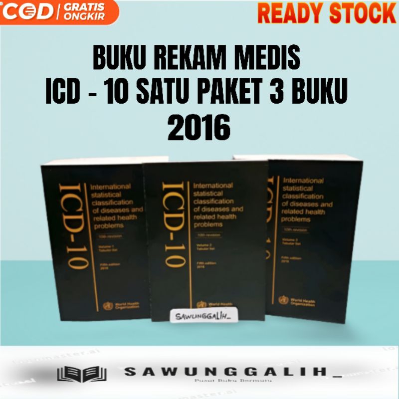 One Package Of ICD Medical Record Book - 10 VOL 1,2,3 2016 Edition ...