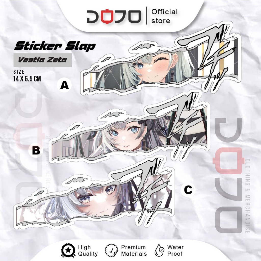 VINYL anime Vtuber Vestia Zeta Hololive sticker Warning JDM slap eyes ...