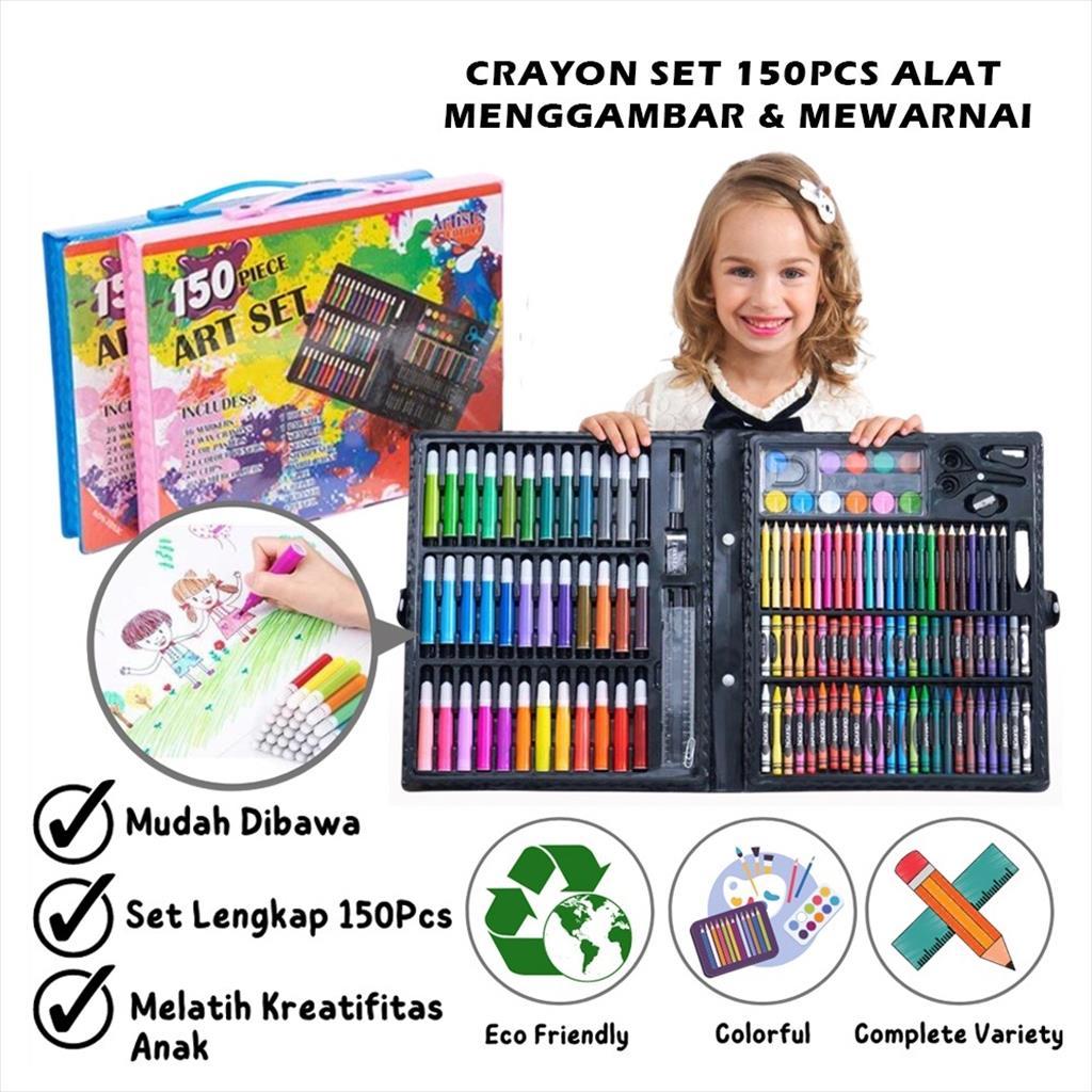 Crayon Set For Children 150 & 208 Pcs Stationery Coloring And Drawing ...