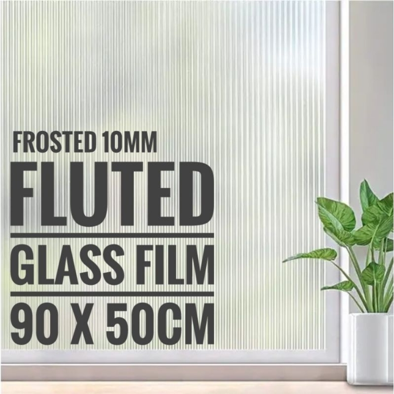Fluted REEDED MORU GLASS WINDOW STICKER | Fluted Reeded Moru Sandblast ...