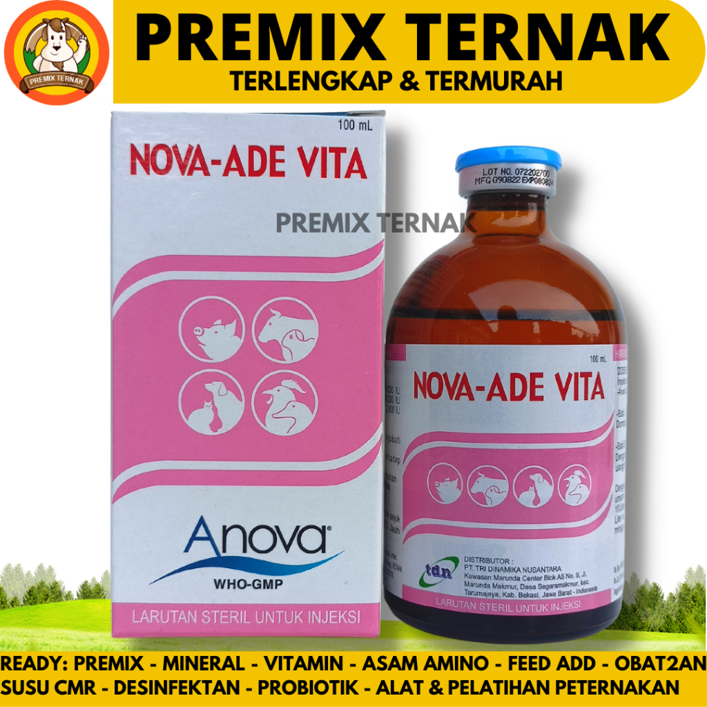 Nova ADE VITA 100ML - ED MONTH 9 2024 - Vitamin ADE Animals ...