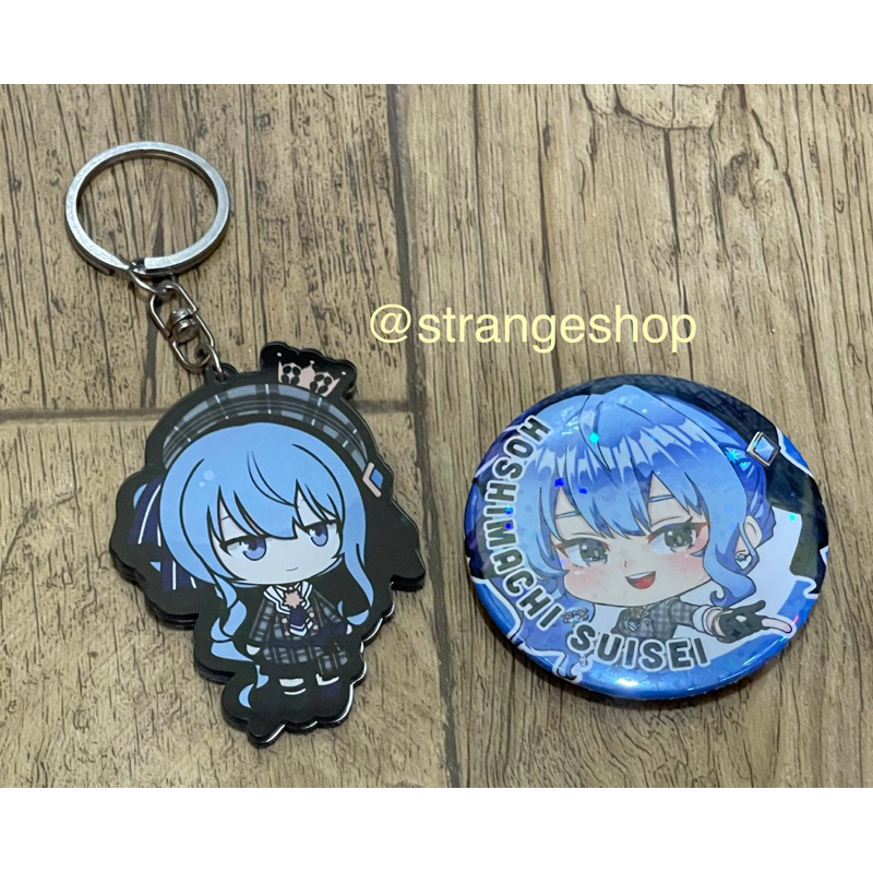 GANTUNGAN Preloved Hoshimachi Suisei Hololive JP Pin Keychain Fanmerch ...