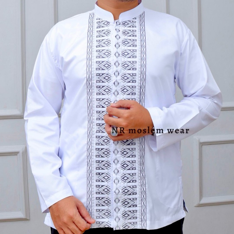 KEMEJA ADULT WHITE KOKO CLOTHES, KOKO SHIRT, MEN'S MUSLIM CLOTHES code ...