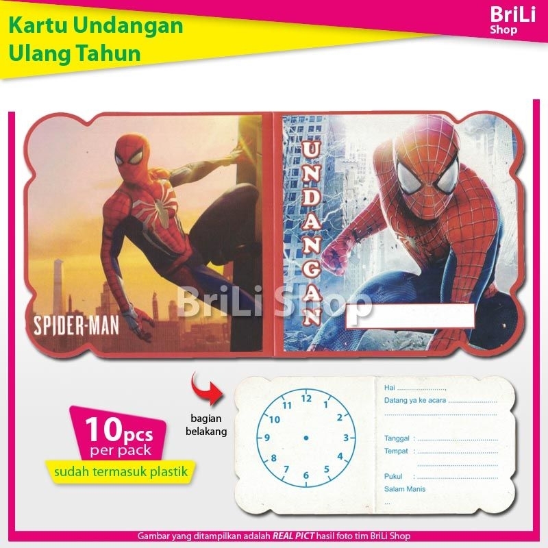 Spiderman Children's Birthday Invitation Card Spider-Man HBD Spider Man ...