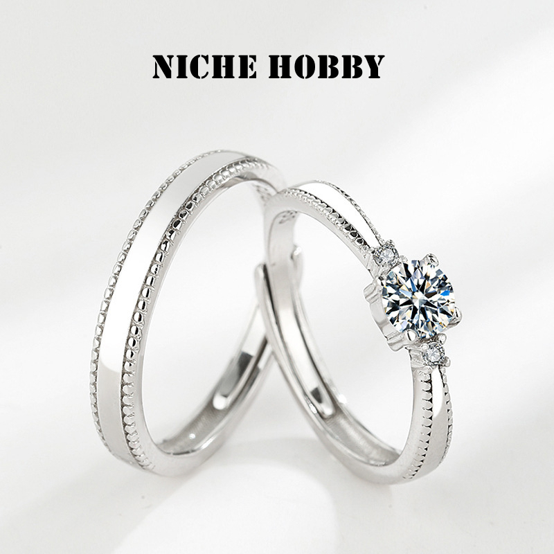 New-pair-niche hobby couple Rings, NEW model couple Rings, Mixed titanium couple Rings-N35 ...