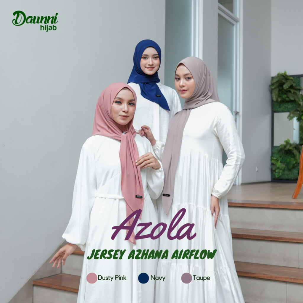 DAUNNI - AZOLA | INSTANT TRIANGLE HIJAB NON PET JERSEY | AZHANA JERSEY ...