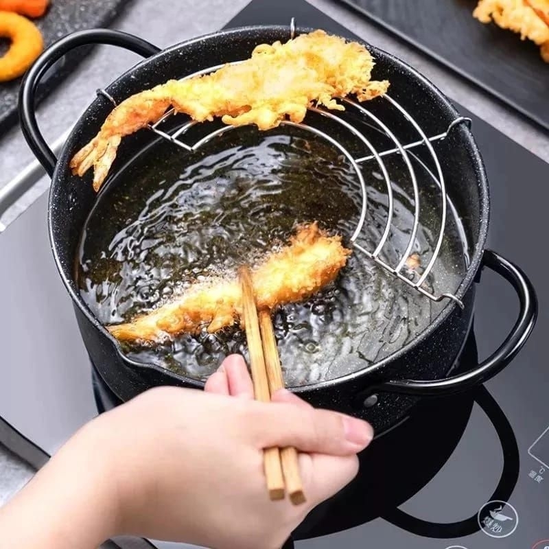 Oil draining pan frying pan frying pan cooking pan | Shopee Philippines