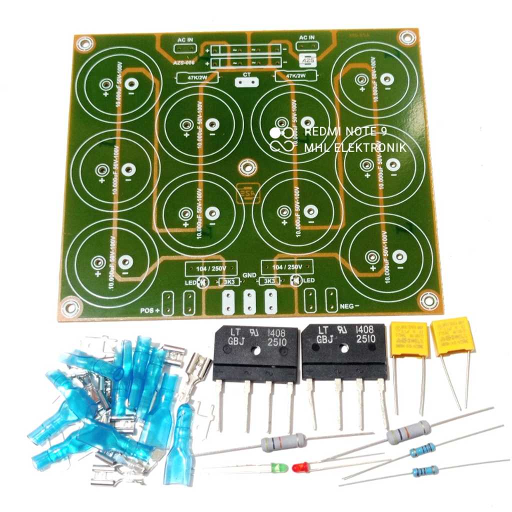 PCB PSU PACKAGE 10 Elco Class AB and B Plus Complete Components ...