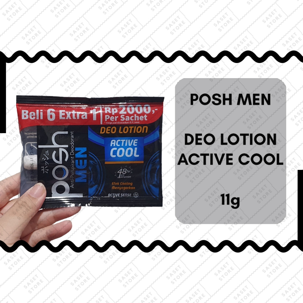 Posh Men Deo Lotion Active Cool 11g Sachet Deodorant | Shopee Philippines