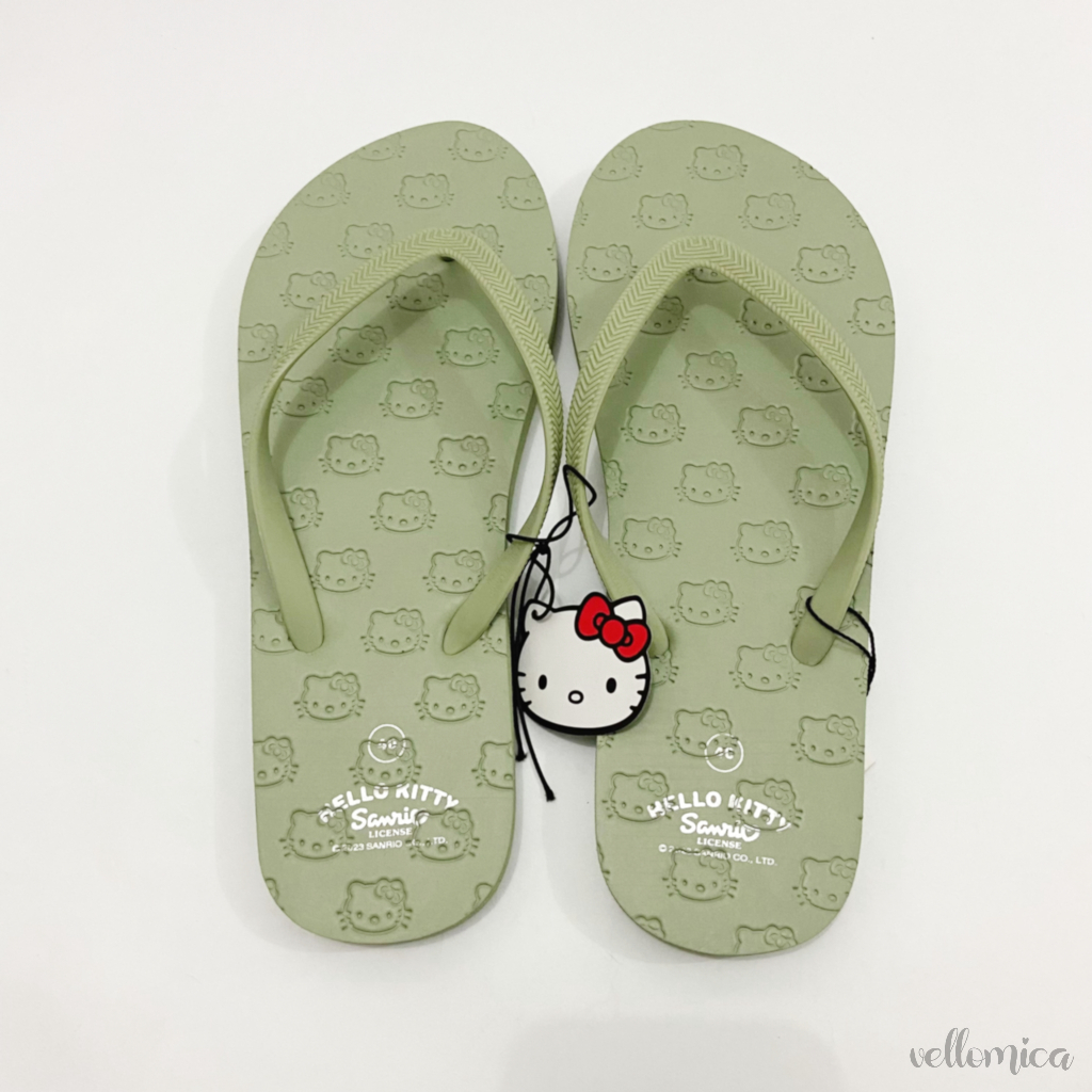 RUBI Sanrio HELLO KITTY Embossed Greentea Ruby Sandals | Shopee Philippines