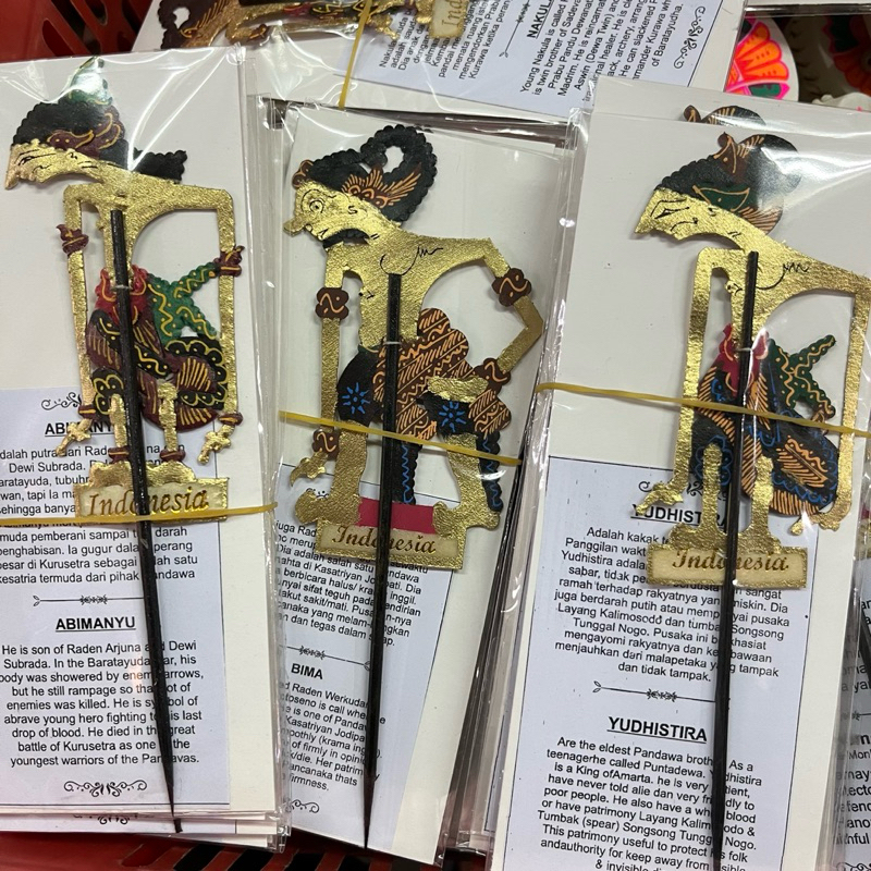 Souvenir Miniature Shadow Puppet Bookmark / Typical Jogja Souvenir Mini ...