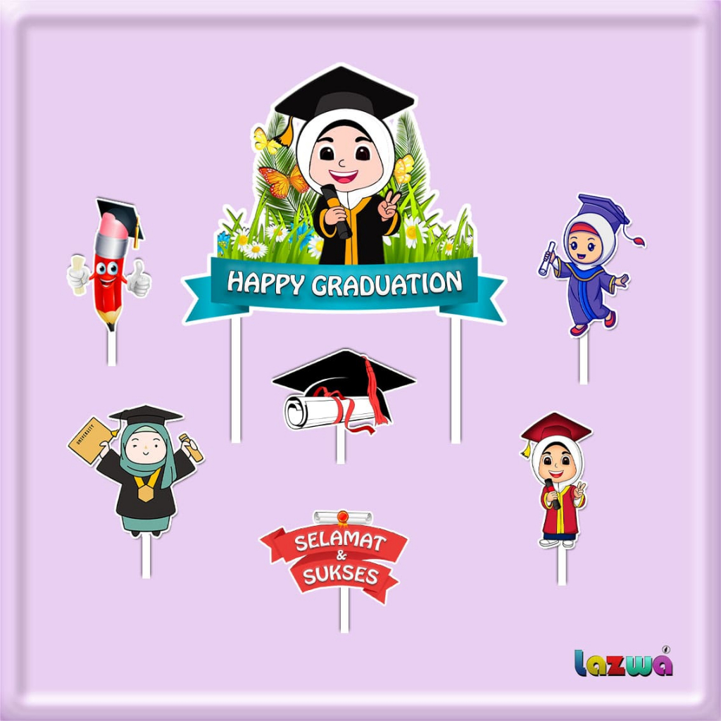Happy graduation cake Topper happy graduation cake Decoration | Shopee ...