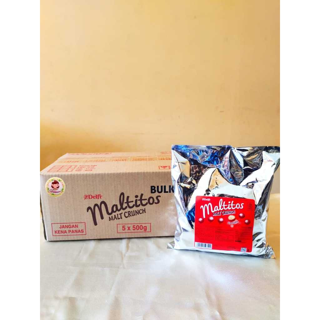 .Delfi Maltitos cardboard 500g contains 5 packs of foil packaging (ds ...