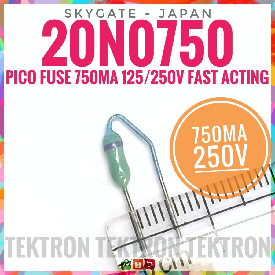 Skygate-japan PICOFUSE 750mA 250V PICO FUSE FAST ACTING QUICK | Shopee ...