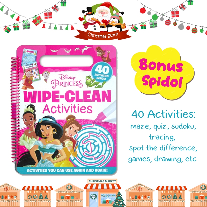 Wipe Clean Activities Disney Princess Children's Activity Book Disney ...