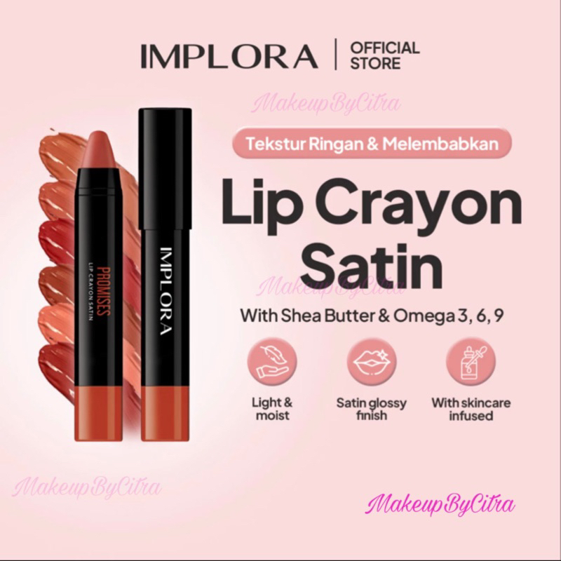 Implora LIP CRAYON SATIN/ LIP IMPLORA COLORFULL - HADITH WITH 6 ...