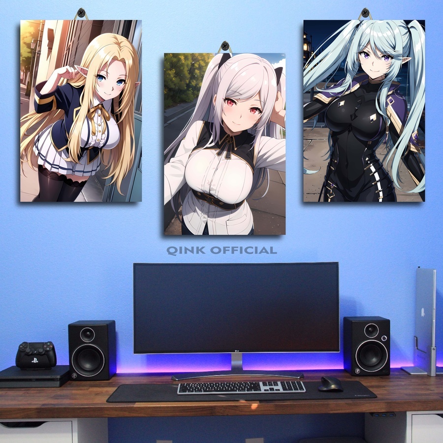 Poster Kayu Custom Waifu Anime Kage No Jitsuryokusha Ni Naritakute ...