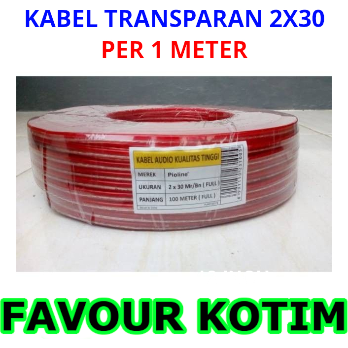 Fiber TRANSPARENT AUDIO ELECTRIC CABLE PER METER 2 X 30 2X30 FVKOTIM ...