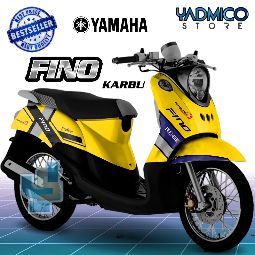 Full Body Fino Karbu Decal - Old Full Body Fino Motorcycle Sticker ...