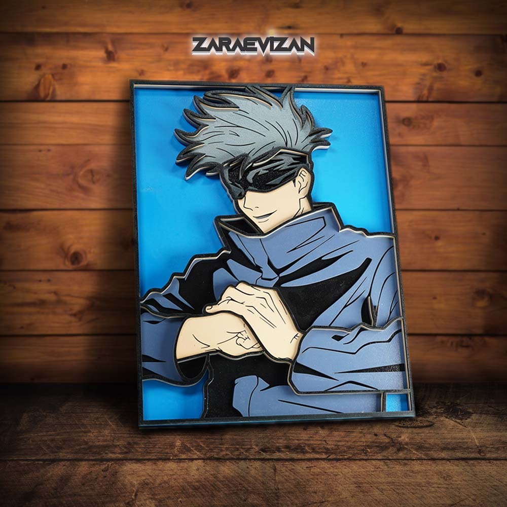 Gojo Satoru Multilayer Wall Art Figure Character/Display/Wall | Shopee ...