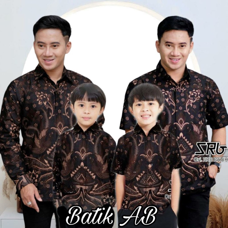 HITAM Latest Couple Batik Father and Son Batik SENTANI Black Batik ...