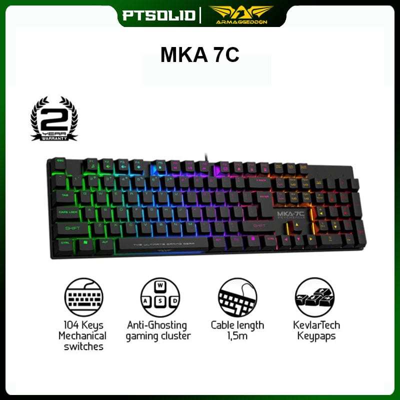 Armaggeddon MKA 7C Psycheagle Blue Switch Mechanical Gaming Keyboard ...