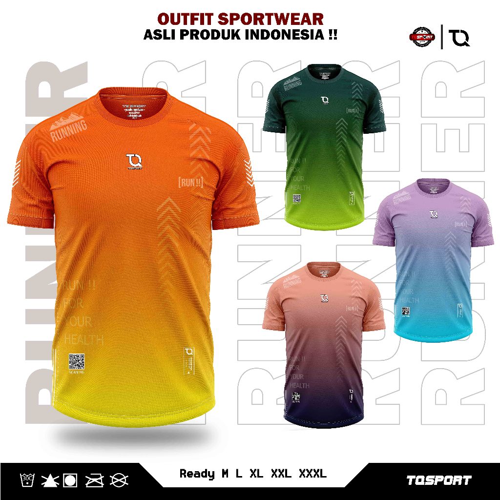 TQSPORT AURA Jersey Running Shirt Men's Running Sports Shirt Running ...