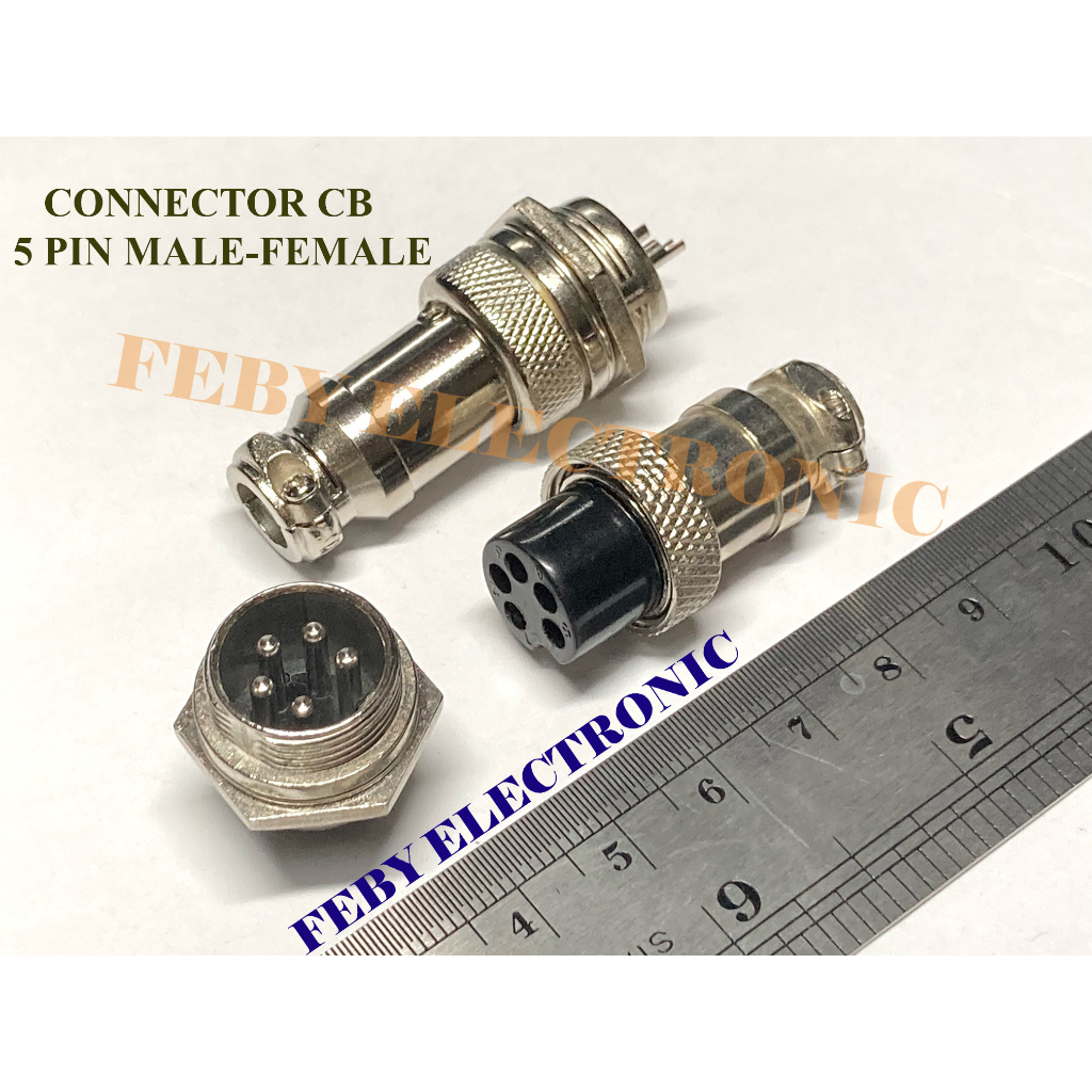 Aviation Plug Connector CB Connector 5 Pin Male Female (Pair) | Shopee ...