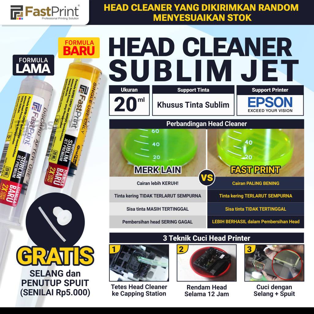 Sublime Jet Premium Head Cleaner 20 ML Inkjet Printer Head Cleaner ...