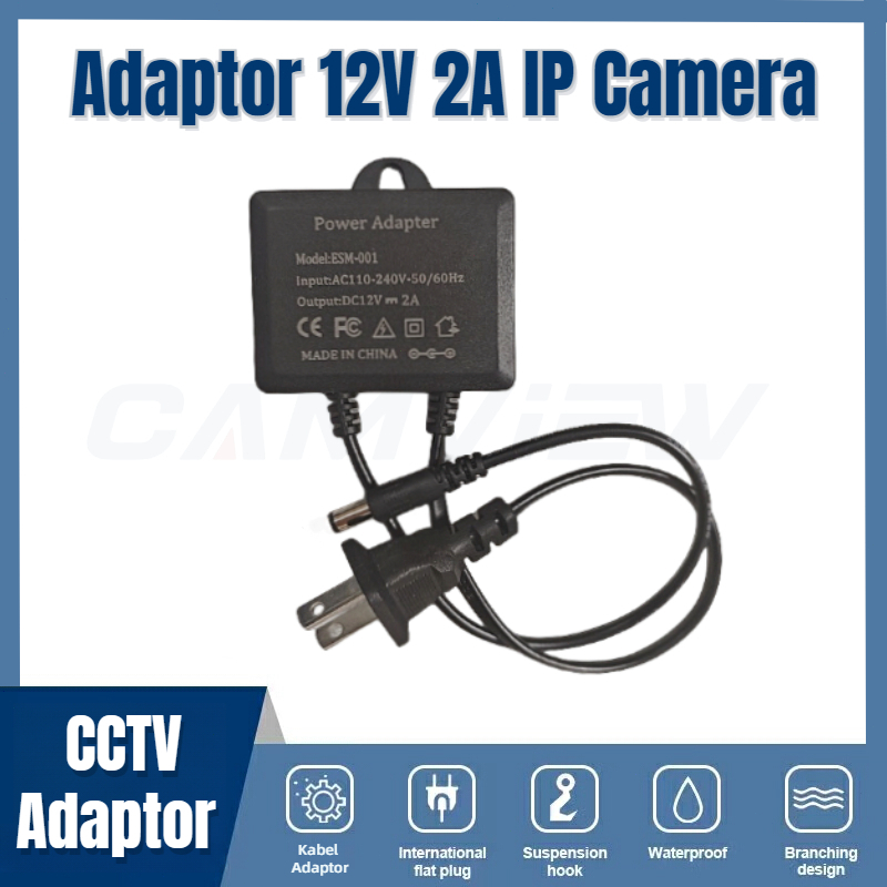 Camview Power Supply Adapter For 12V 2A Cctv Outdoor Waterproof Camera ...