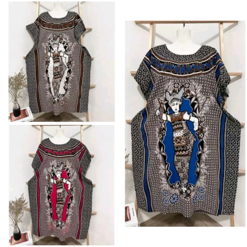 Daster lowo legong and Balinese flowers super jumbo long, cheap women's ...