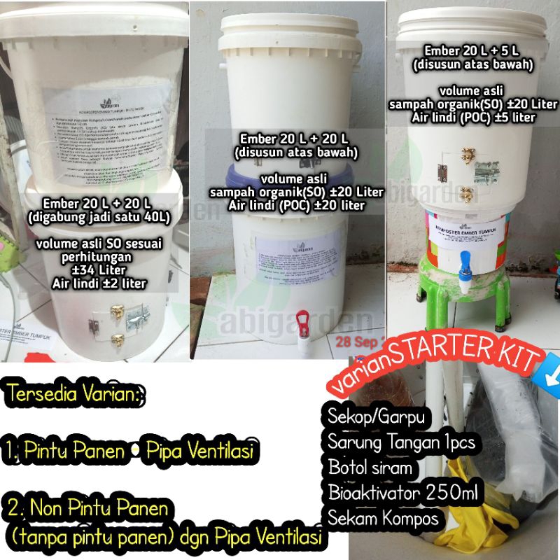 Ready-to-use Home Compost Organic Waste Processing Stackable Bucket ...