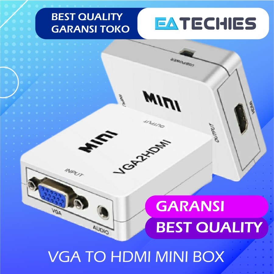 Vga to HDMI / VGA2HDMI Mini Box Support Converter Original | Shopee ...