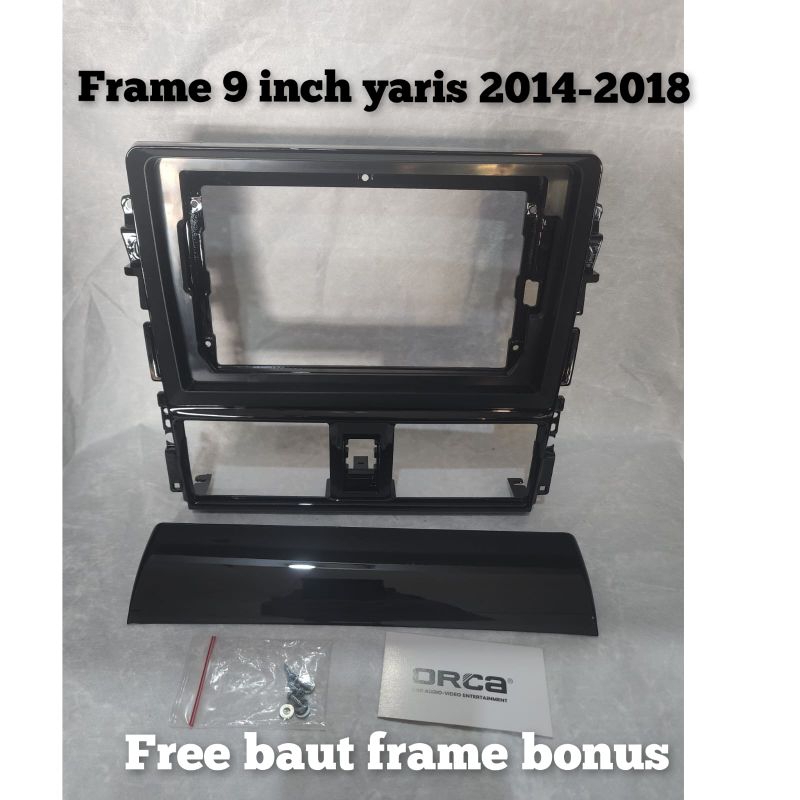 9 inch android head unit frame for all new yaris 2014-2018 | Shopee ...