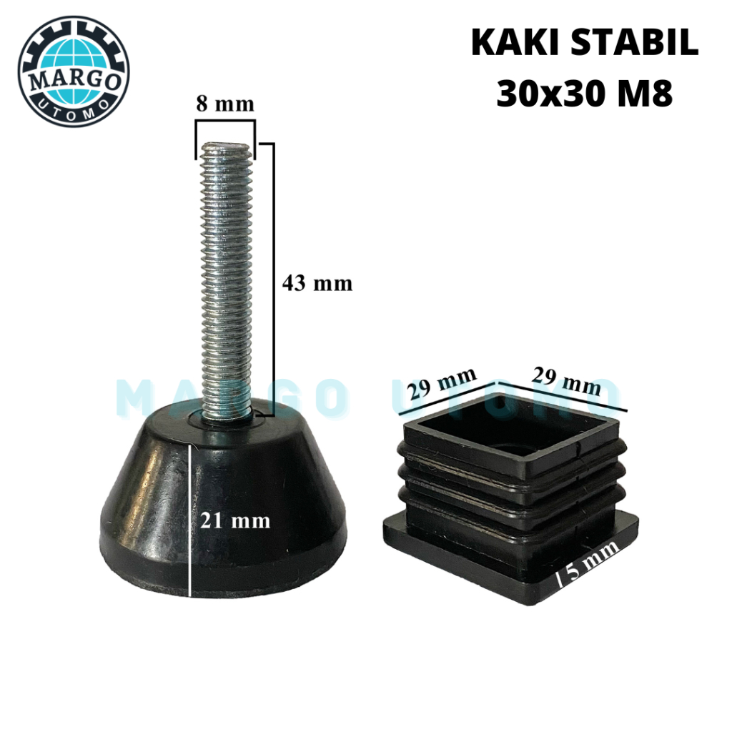 Hollow Holo Table Chair Stable Leg Rubber Adjuster 3x3 30x30 M8 ...