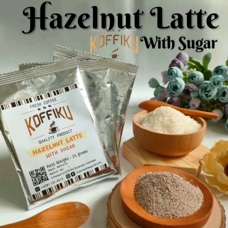 KOFFIKU Hazelnut Latte with sugar instant coffee 25 grams, contents 10 ...